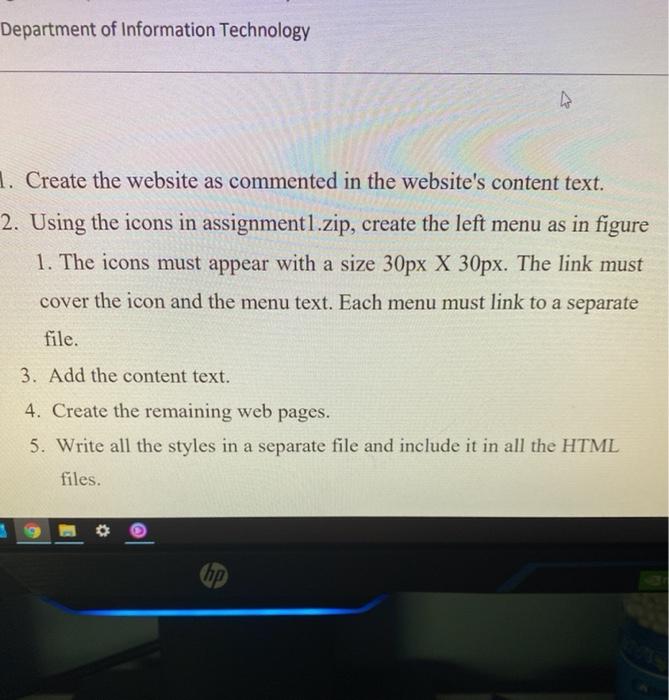 Solved Web systems Homework 2: Design a website using CSS | Chegg.com