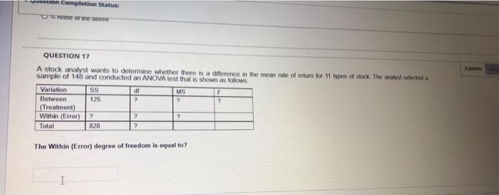 Solved estion Completion Status: None of the above QUESTION | Chegg.com Solved estion Completion Status: None of the above QUESTION | Chegg.com