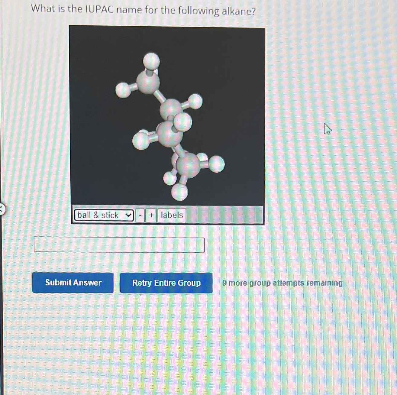 Solved What is the IUPAC name for the following alkane? | Chegg.com