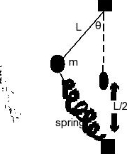 A pendulum is suspended from the ceiling and attached | Chegg.com