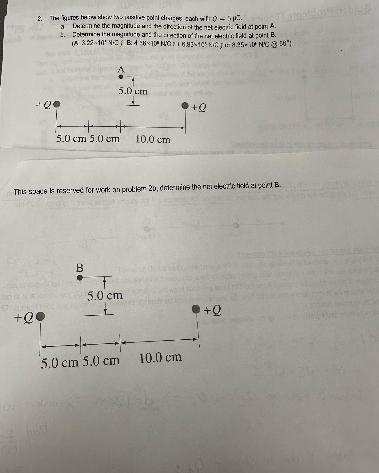 Solved The figures below show two positive point charges, | Chegg.com