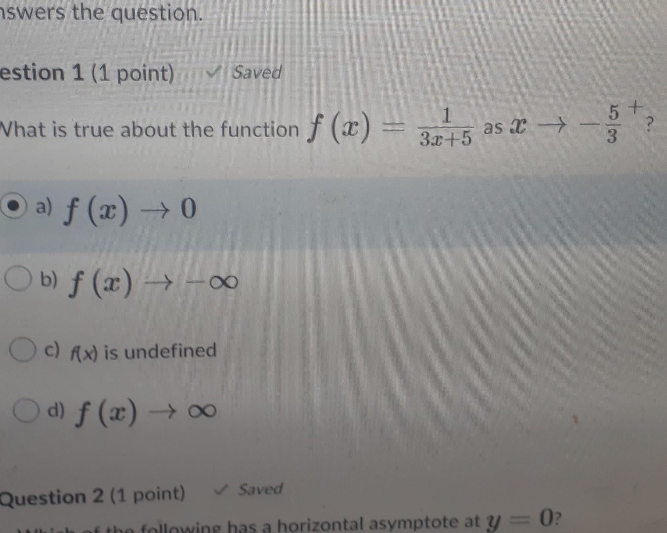 Solved nswers the question. estion 1 (1 point) Saved What | Chegg.com Solved nswers the question. estion 1 (1 point) Saved What | Chegg.com