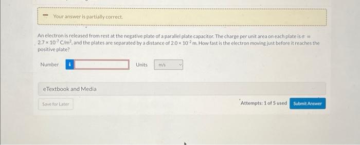 Solved An Electron Is Released From Rest At The Negative