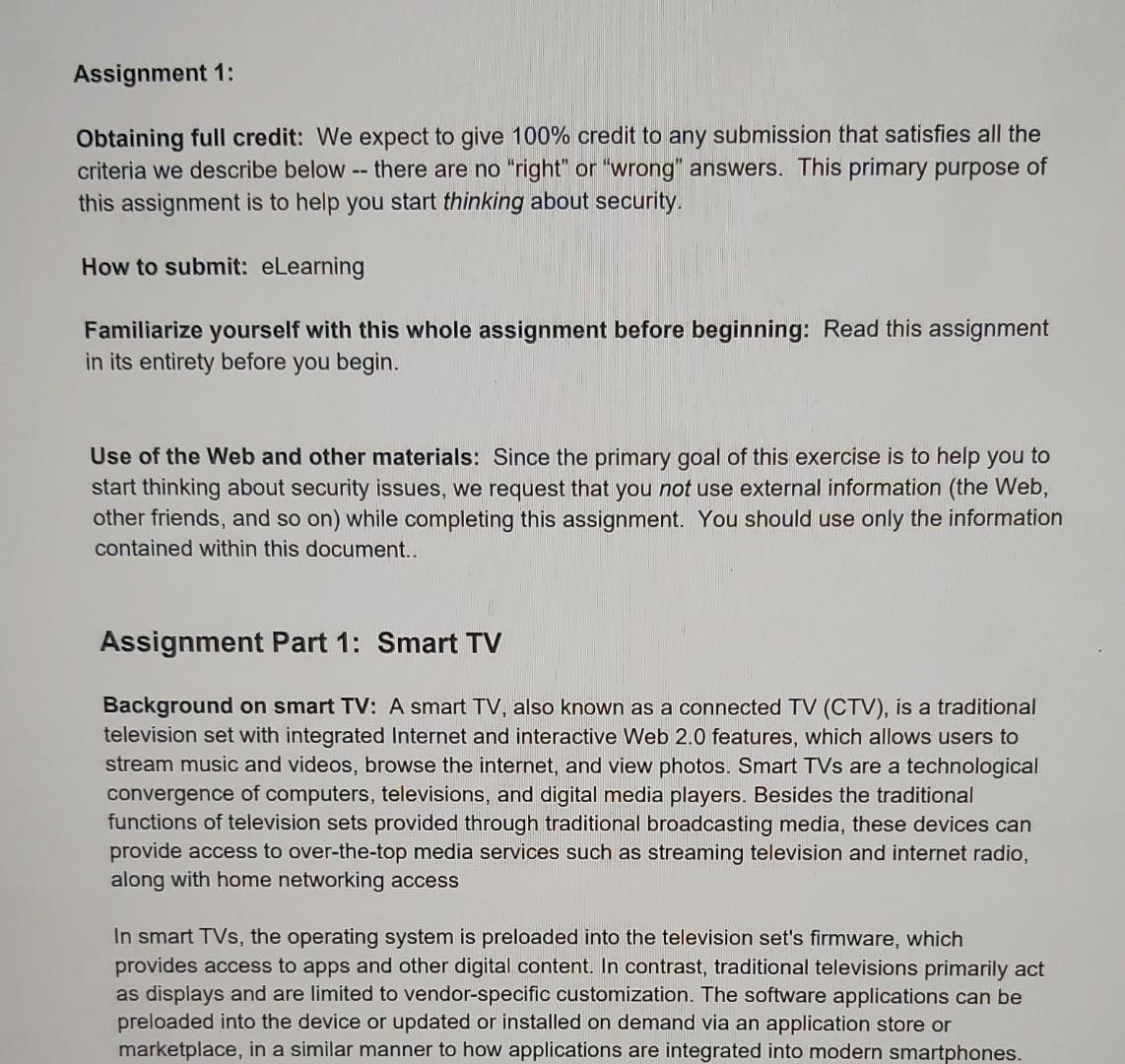 Solved Assignment 1: Obtaining full credit: We expect to | Chegg.com