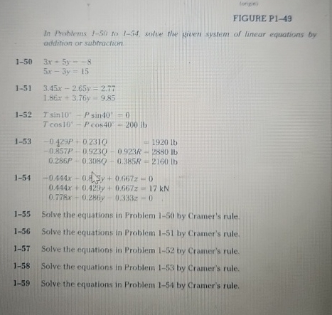 Solved Sorizin.FIGURE PI-49In Problems 1-50 ﻿to 1-54, ﻿solve | Chegg.com