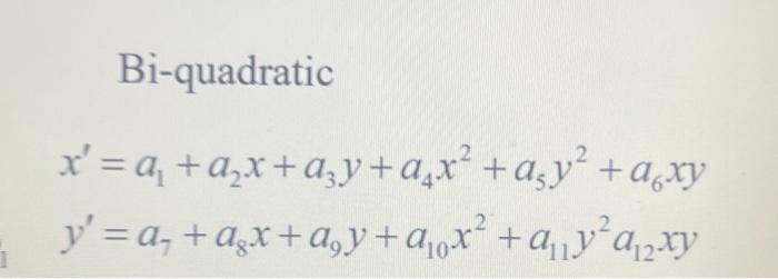 Solved Bi-quadratic | Chegg.com