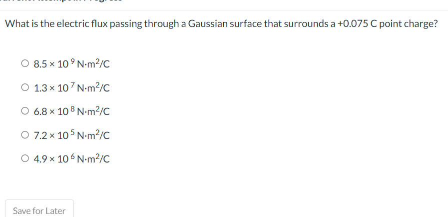 Solved What is ﻿the electric flux passing through a Gaussian | Chegg.com