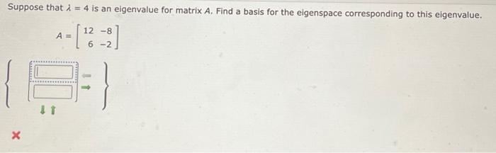 Solved Suppose that λ=4 is an eigenvalue for matrix A. Find | Chegg.com