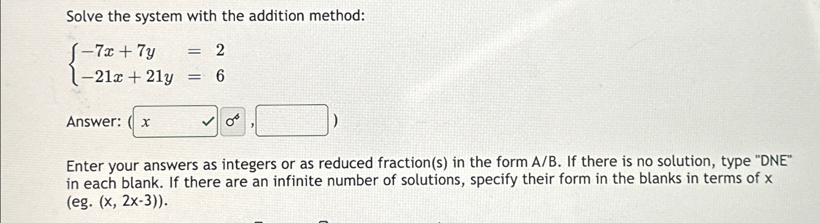 Solved Solve the system with the addition | Chegg.com