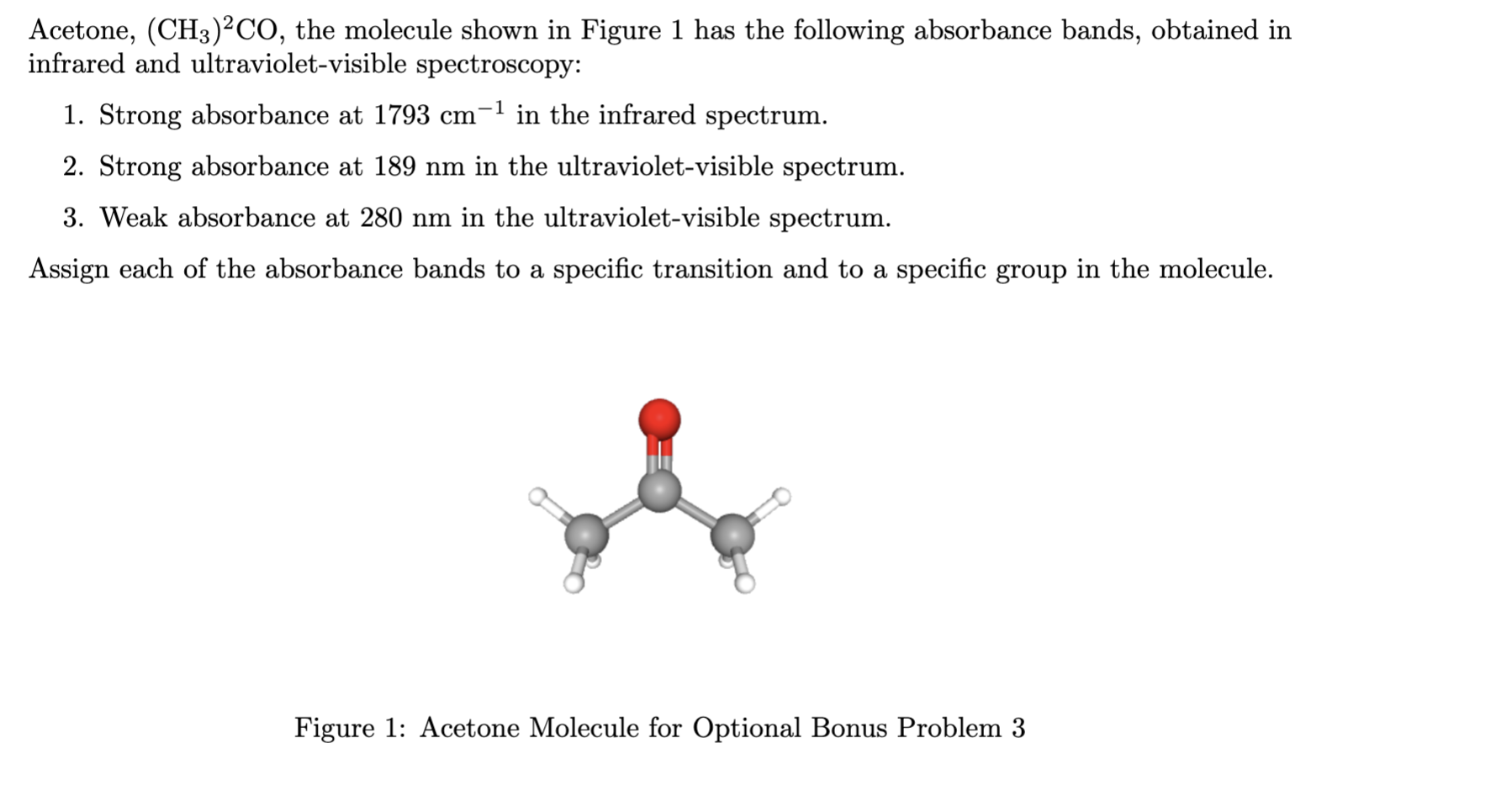 Solved (Please provideo all explanations) ﻿Acetone, | Chegg.com