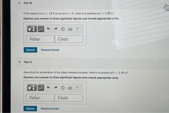 Solved The Velocity Versus Time Graph For An Object Moving
