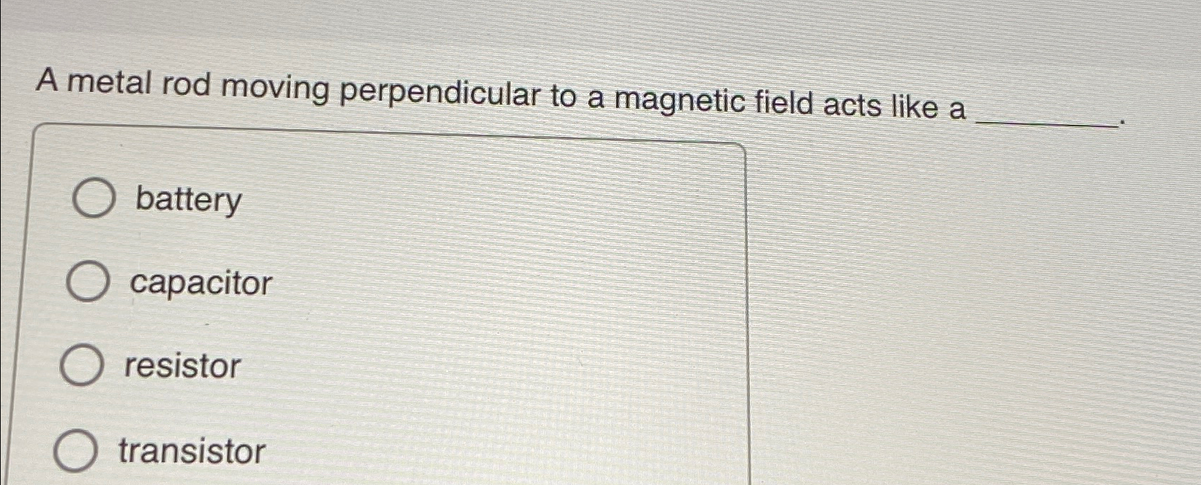 Solved A metal rod moving perpendicular to a magnetic field | Chegg.com