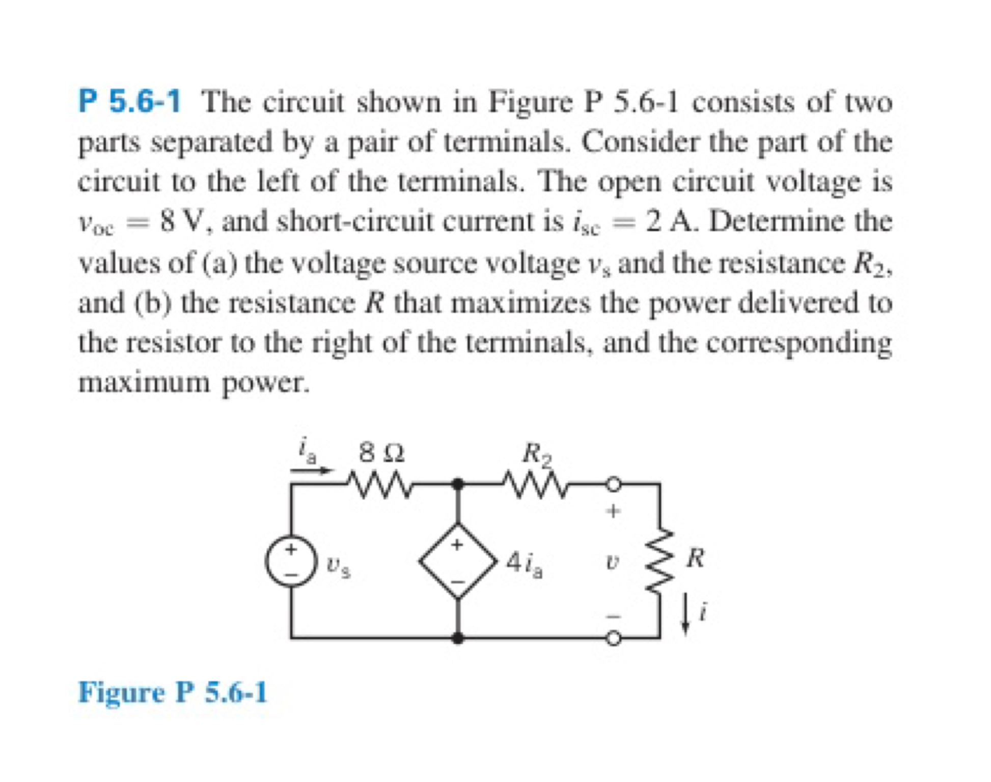 Solved P 5.6-1 ﻿The circuit shown in Figure P 5.6-1 | Chegg.com