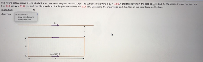 Solved The figure below shows a long straight wire near a | Chegg.com