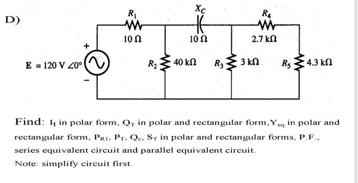 Solved Find: It in polar form, QT in polar and rectangular | Chegg.com
