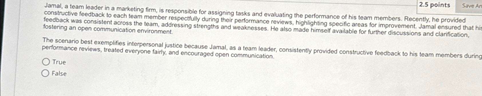 Solved constructive feedback to each te irm, is responsible | Chegg.com