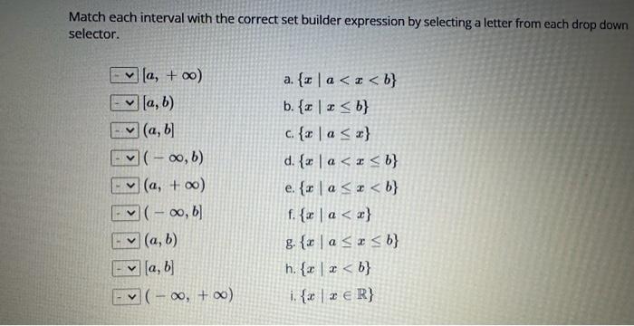 Solved Write the following in interval notation.Let a and b | Chegg.com