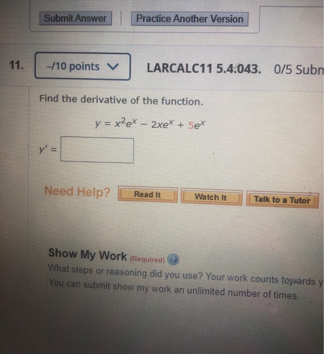 Solved Submit Answer Practice Another Version -12 points | Chegg.com