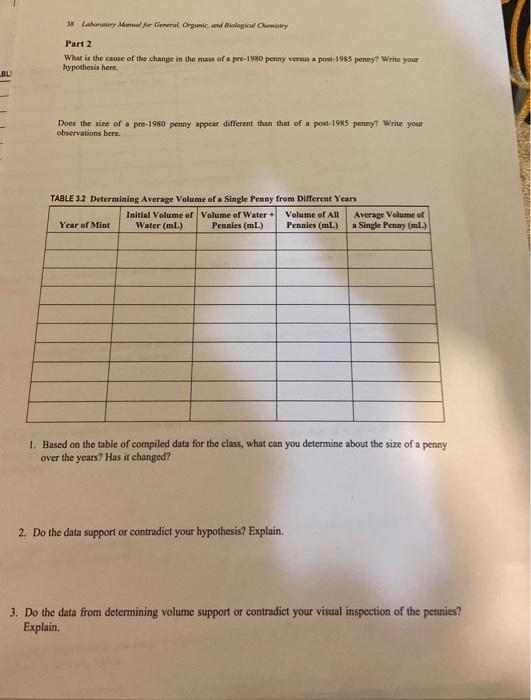 Name Date Lab Section REPORT SHEET LAB Why Is | Chegg.com