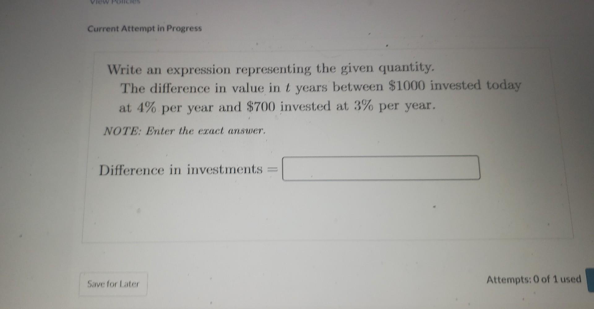 Solved Write an expression representing the given quantity. | Chegg.com