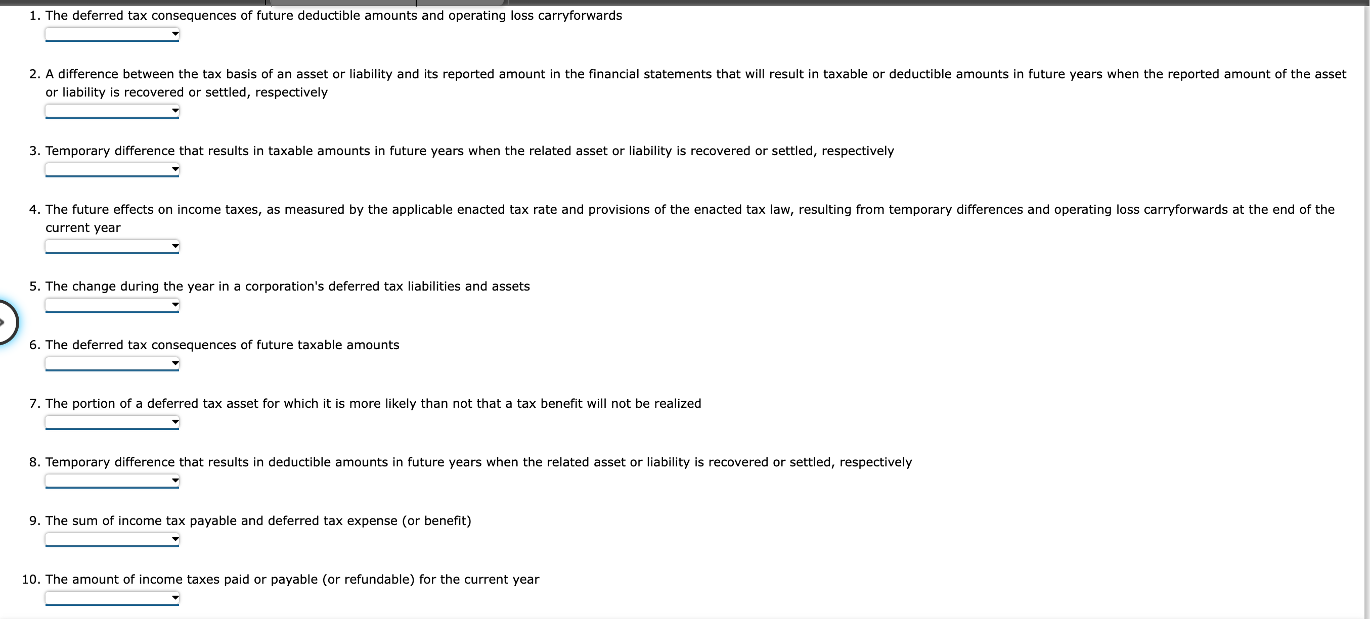 Solved The deferred tax consequences of future deductible | Chegg.com