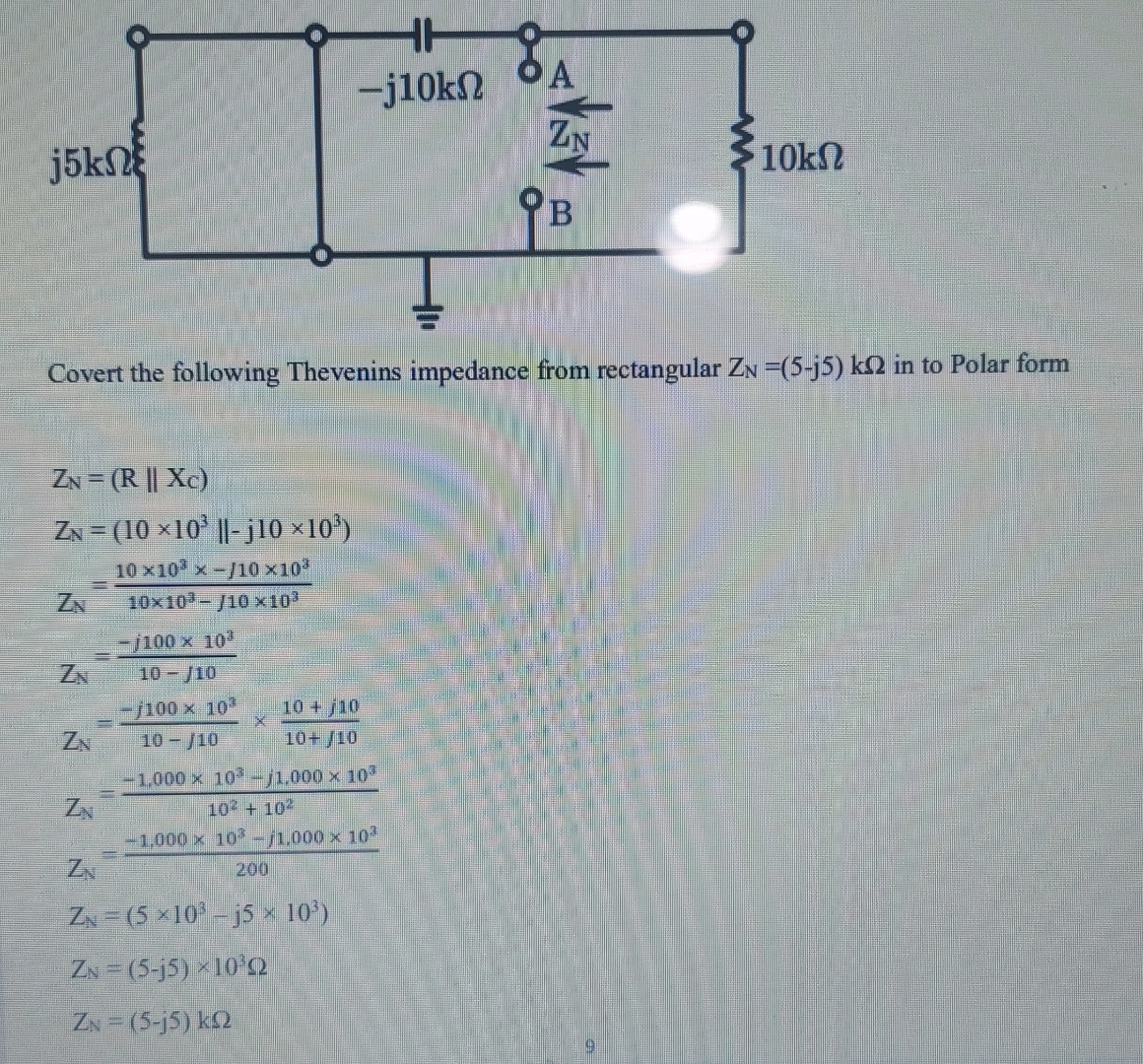 Solved Covert the following Thevenins impedance from | Chegg.com