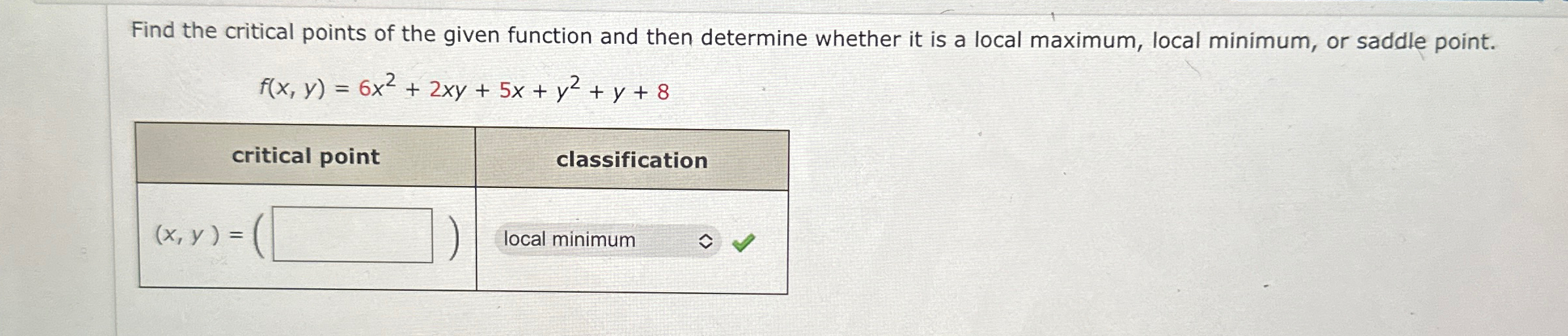 Solved 3.3#5 ﻿Find the critical points of the given function | Chegg.com