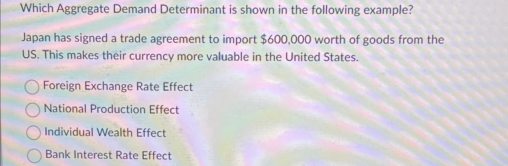 Solved Which Aggregate Demand Determinant is shown in the | Chegg.com