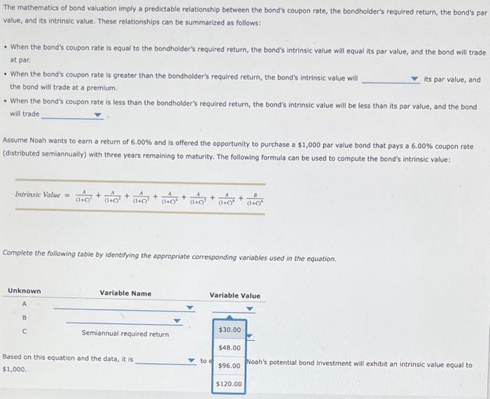 Solved The mathematics of bond valuation imply a predictable | Chegg.com