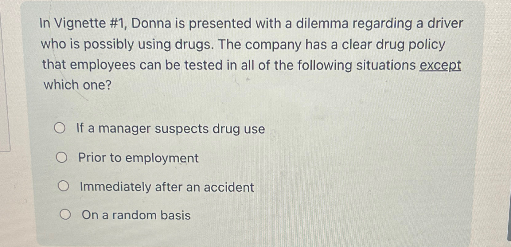 Solved In Vignette #1, ﻿Donna is presented with a dilemma | Chegg.com