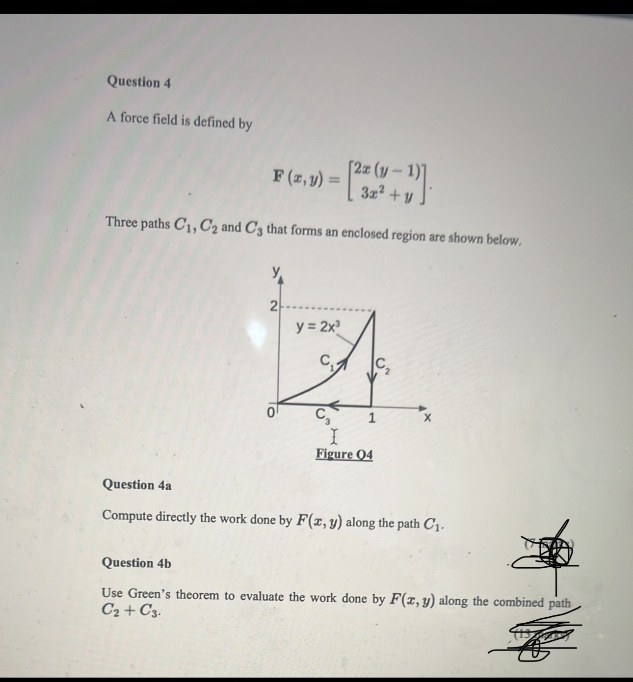 Solved Question 4A force field is defined | Chegg.com