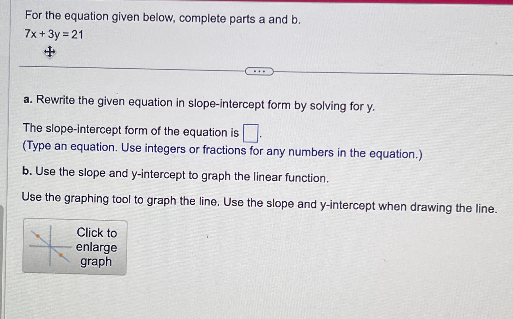 Solved For the equation given below, complete parts a and | Chegg.com