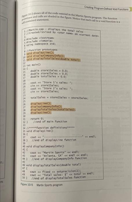Solved Creating Program Defined Void Functions pruarypes and | Chegg.com