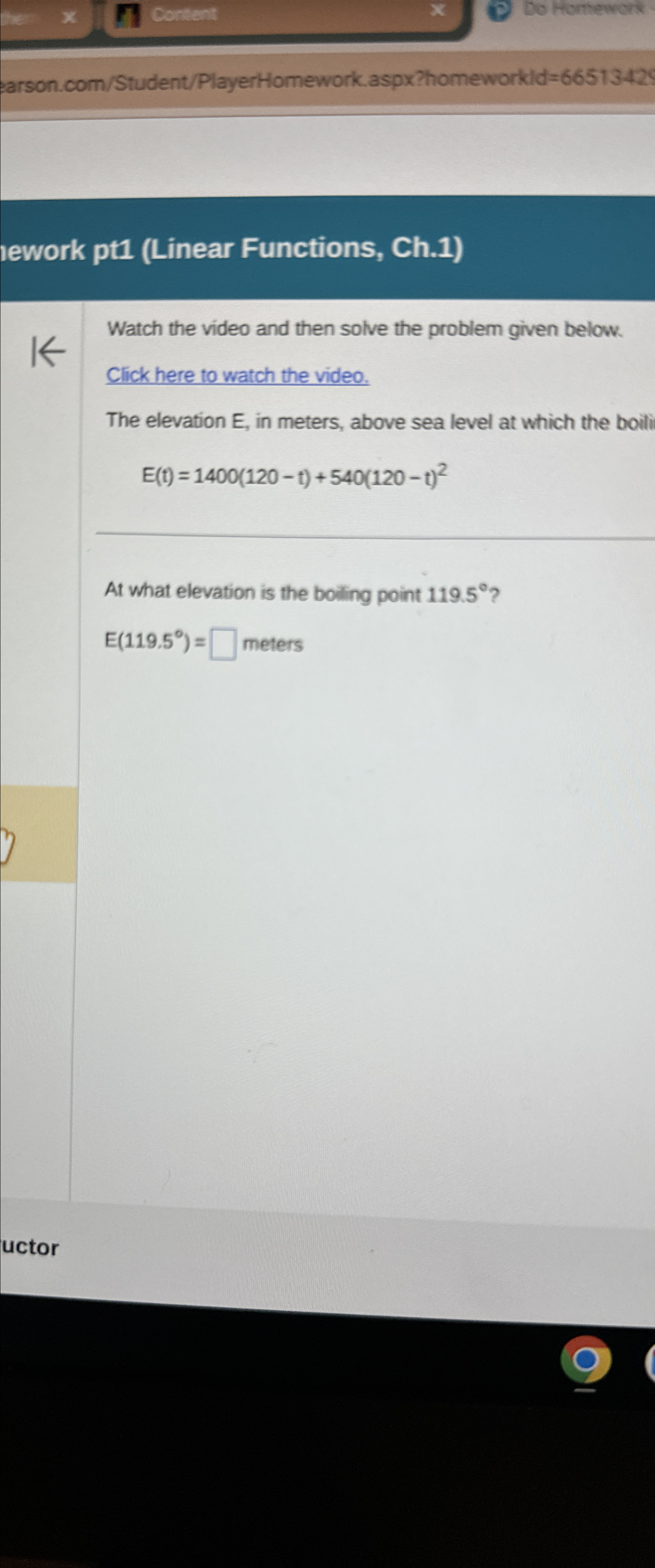 Solved lework pt1 (Linear Functions, Ch.1)Watch the video | Chegg.com