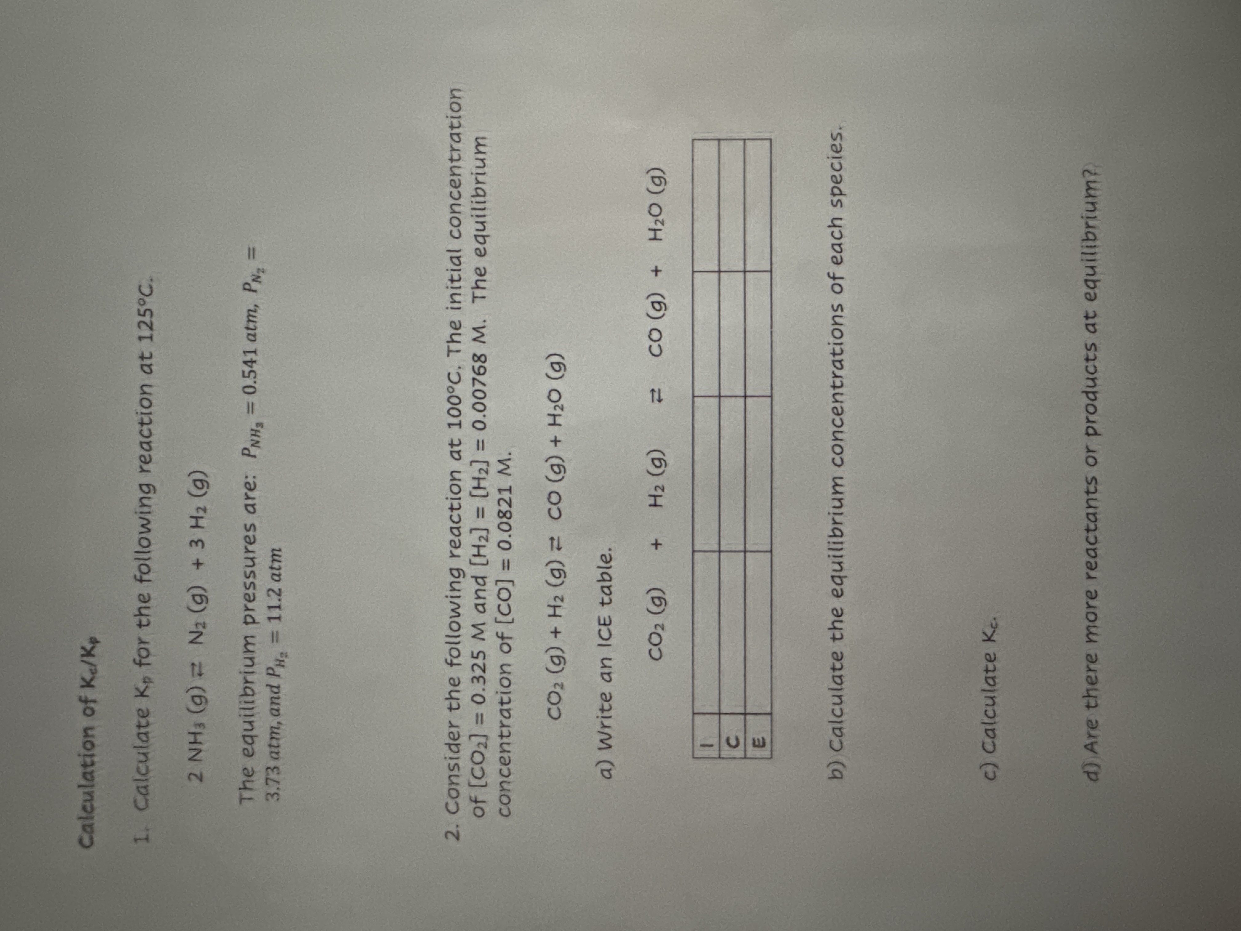 Equilibrium Problems Part 1A sample containing 0.500 | Chegg.com