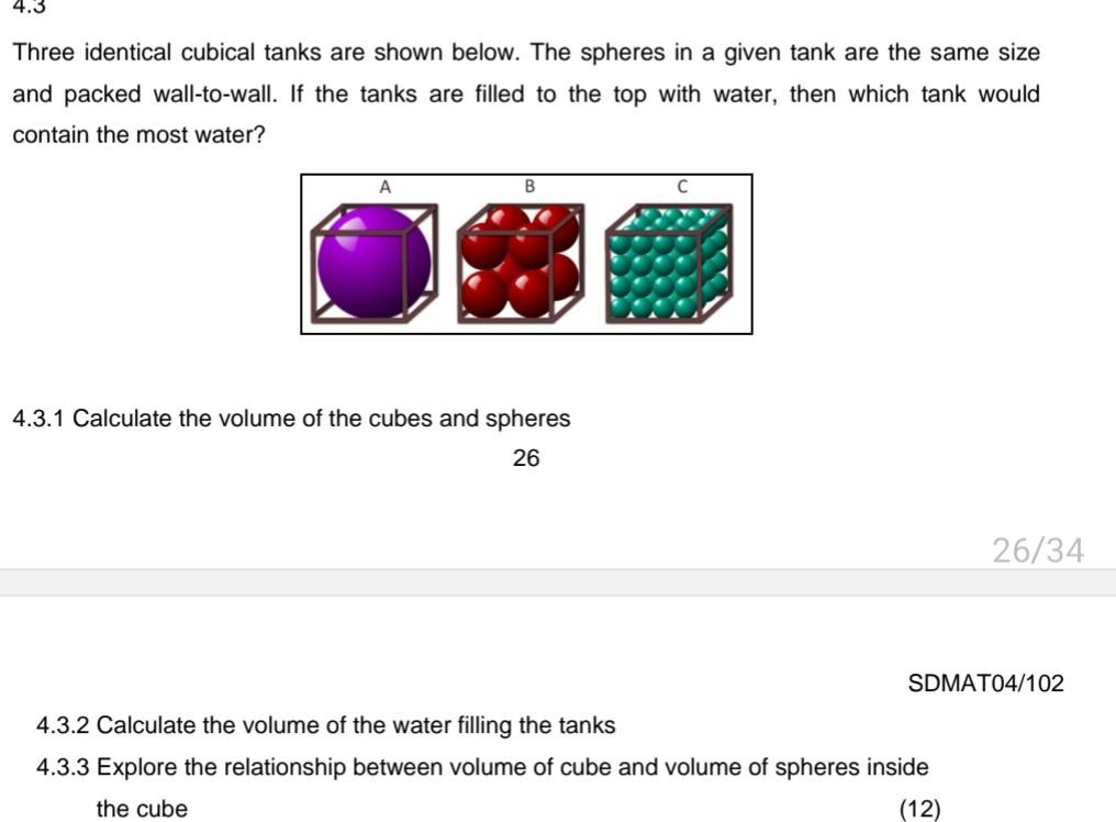 Solved Three identical cubical tanks are shown below. The | Chegg.com