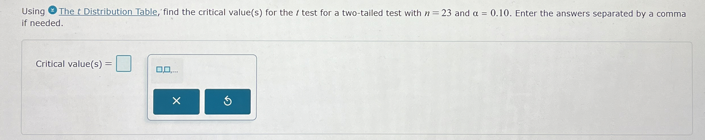 Solved Using ?** ﻿The t ﻿Distribution Table,' ﻿find the | Chegg.com