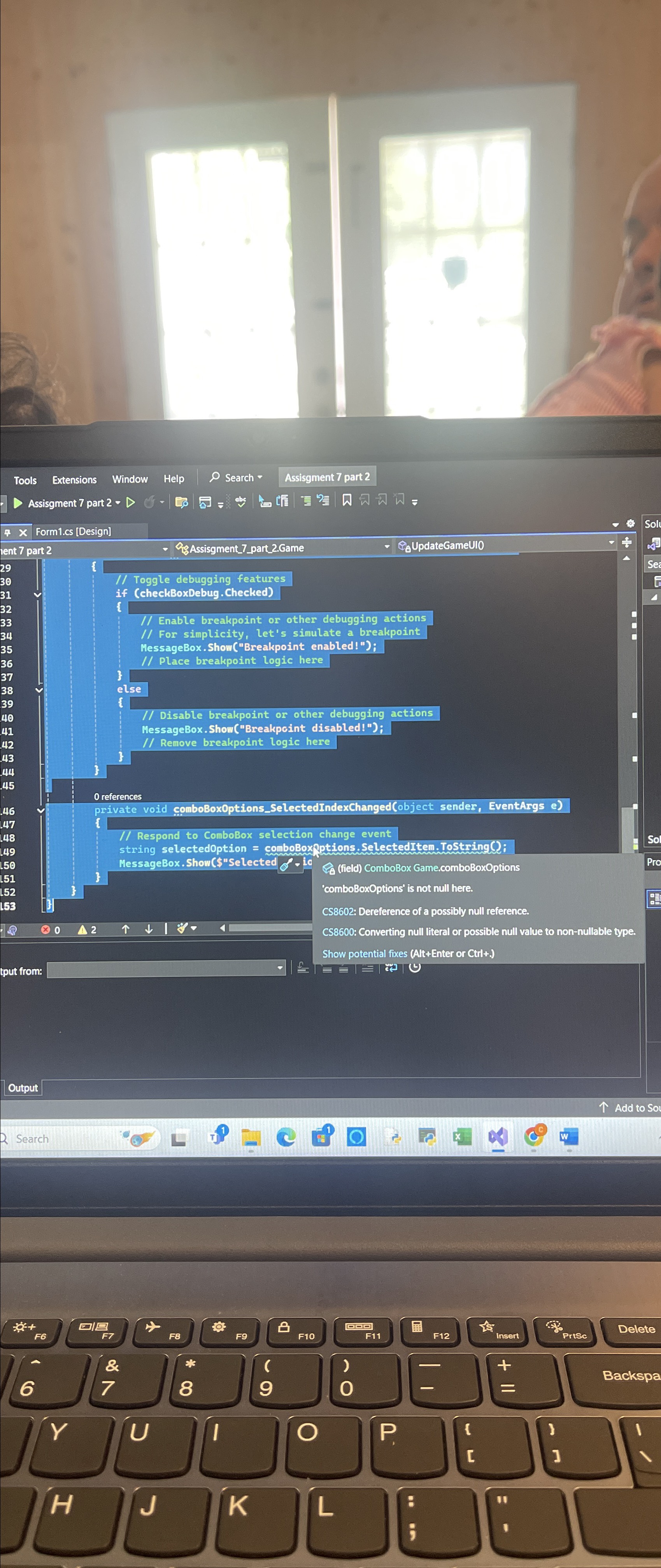 Solved Need to fix this issue but not sure how | Chegg.com