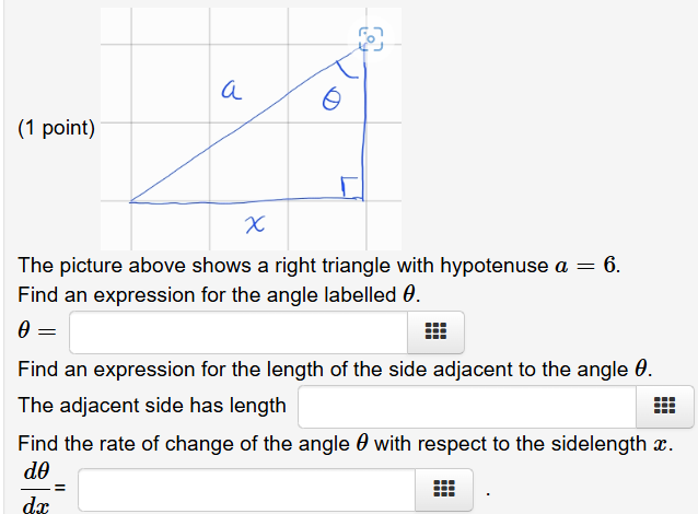 Solved a=6.Find an ﻿expression for the angle labelled | Chegg.com