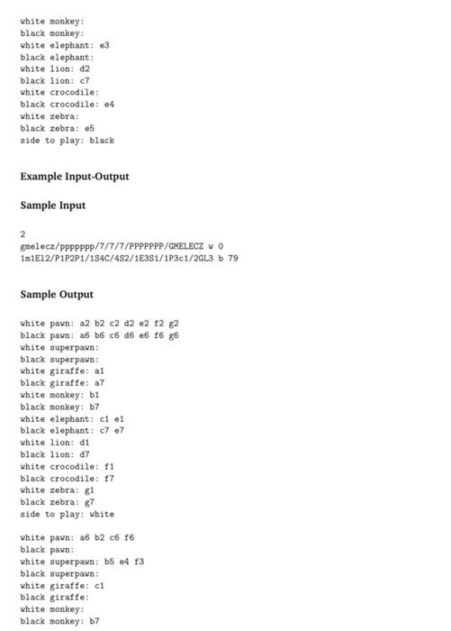 Solved In our FEN representation, we will specify the | Chegg.com