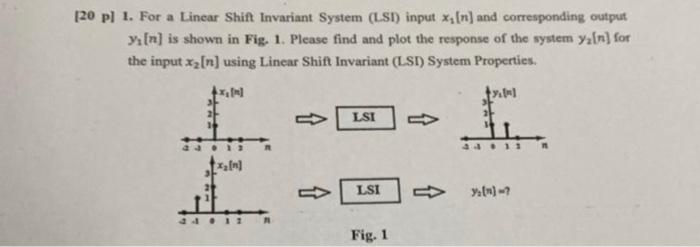 Solved 120 p] 1. For a Linear Shift Invariant System (LSI) | Chegg.com