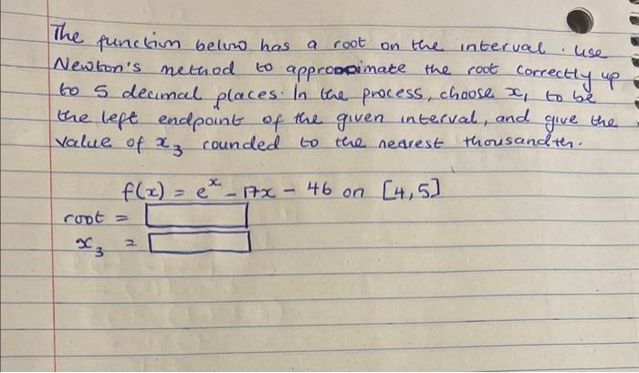 Solved Biteteal itemetion LitiwatThe function belun has a | Chegg.com