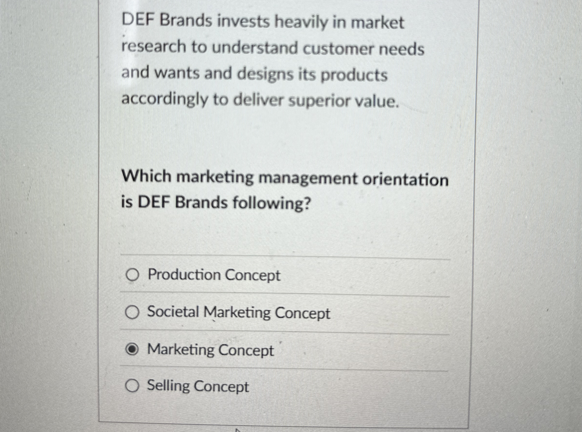 Solved DEF Brands invests heavily in marketresearch to | Chegg.com