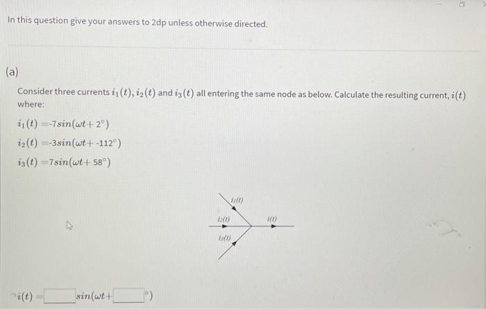 Solved In this question give your answers to 2dp unless | Chegg.com