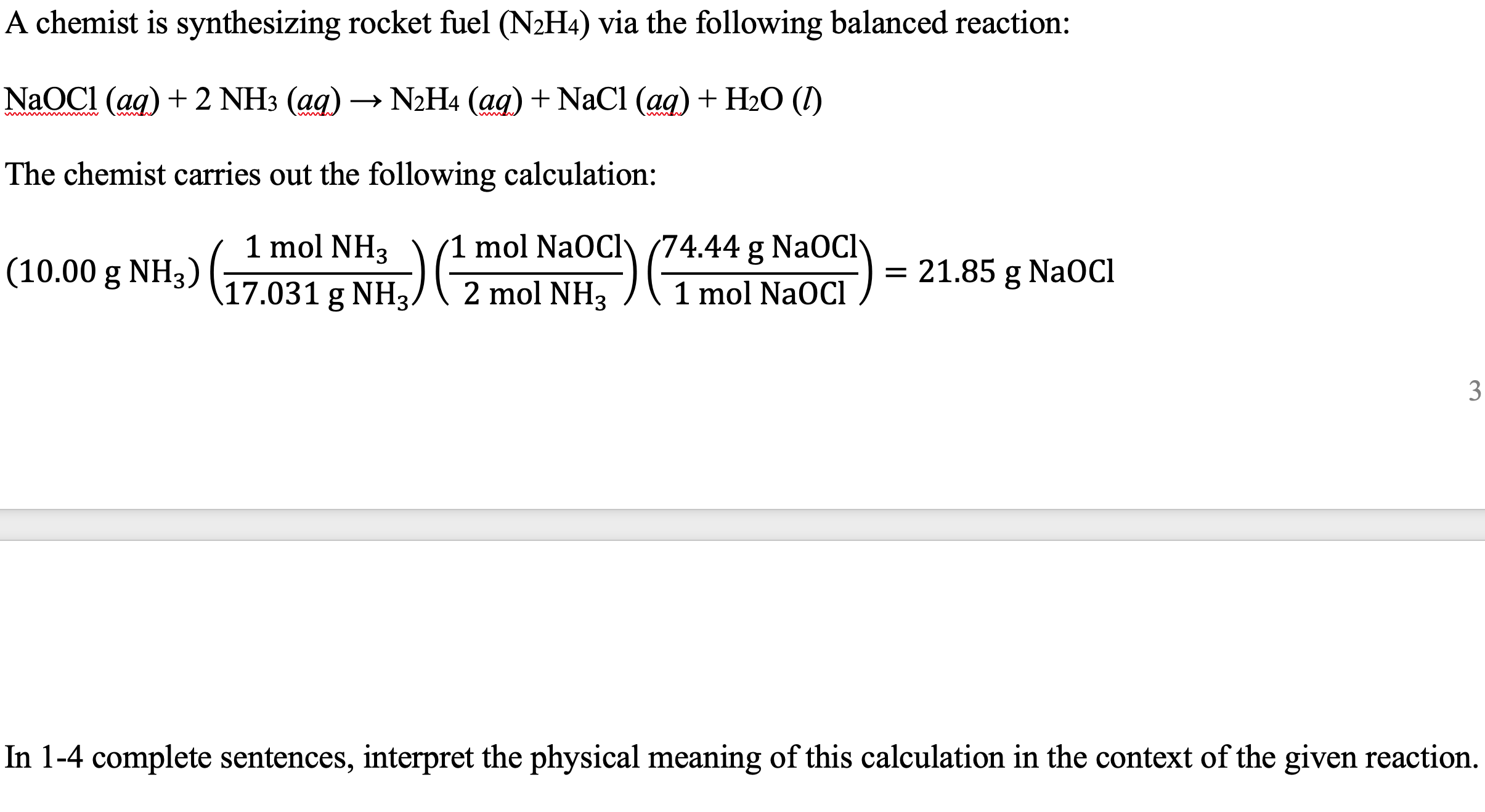 Solved Consider the following balanced reaction: 7 | Chegg.com