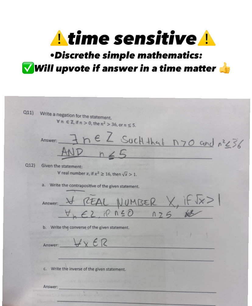 Solved ! ﻿tine semstive! -Discrethe simple mathematics: | Chegg.com