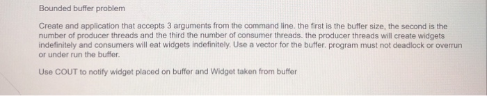 please solve the question (bounded buffer) the 2nd | Chegg.com