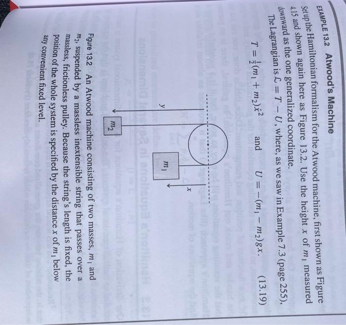 13.3* Consider the Atwood machine of Figure 13.2, but | Chegg.com