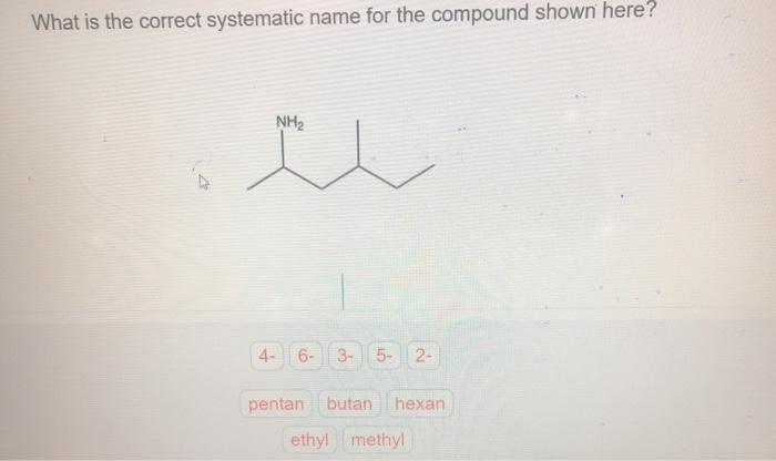 Solved What is the correct systematic name for the compound | Chegg.com