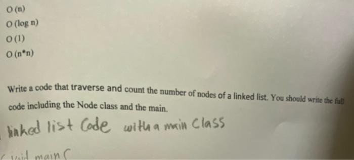 Solved Write a code that traverse and count the number of | Chegg.com
